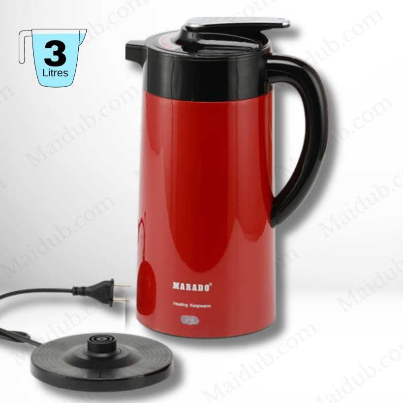 Bouilloire électrique Marado - 3 Litres - MA-3304 - Rouge - Maidub ...